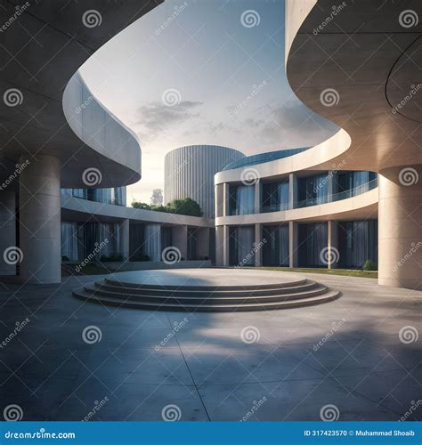 Curved Concrete Elegance Modernist Architecture Spotlight Concept Modernist Architecture Curved Concrete Elegance Modernist Architecture Spotlight Concept Modernist Architecture