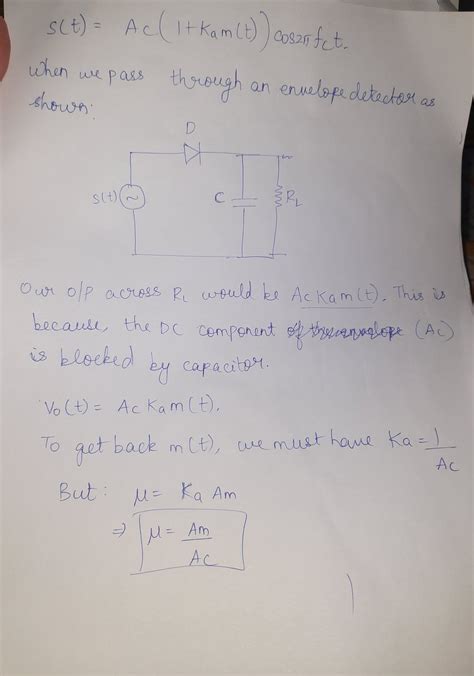 Modulation Index Of Amplitude Modulated AM Signal And Amplitude Sensitivity Parameter Ka