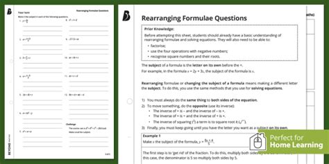 Rearranging Equations Worksheet Year 9 Tessshebaylo