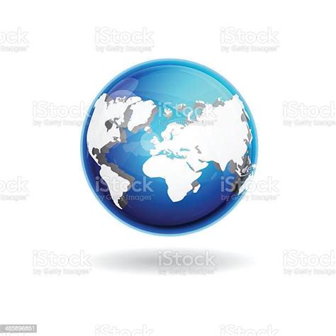 3 D 월드 글로브 맵 벡터 아이콘크기 0명에 대한 스톡 벡터 아트 및 기타 이미지 0명 3차원 형태 개념 Istock