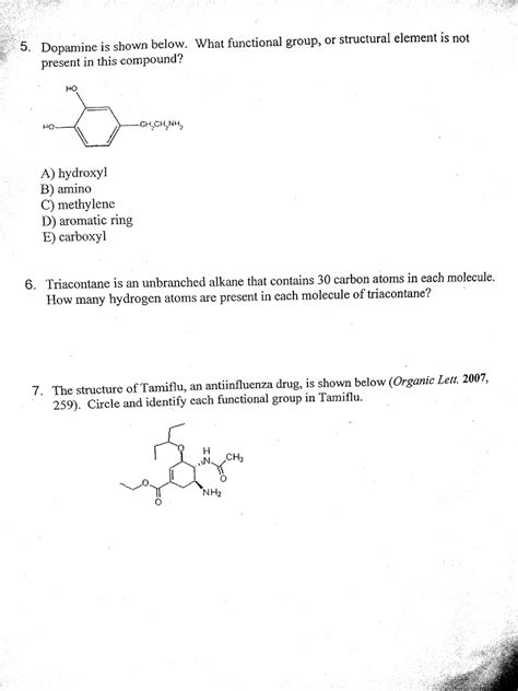 Solved Dopamine Is Shown Below What Functional Group Or