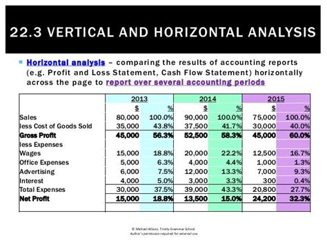 223 Vertical And Horizontal Analysis