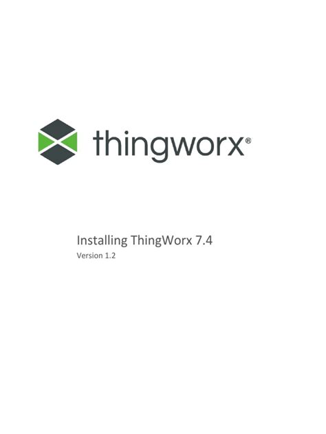 installing thingworx 7 4 1 pdf postgre sql databases
