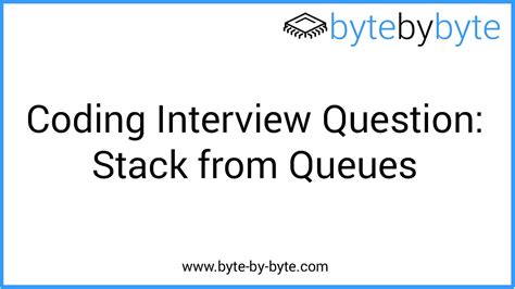 Interview Question Stack From Queues Youtube