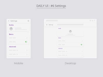 Daily UI 6 Settings By Shakti Katiyar On Dribbble