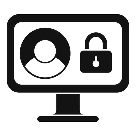 Premium Vector Computer Security System Showing User Account Being Protected