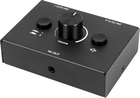 Rikutog 35mm Audio Switcher 2 Input 1 Output1 Input 2 Output Audio