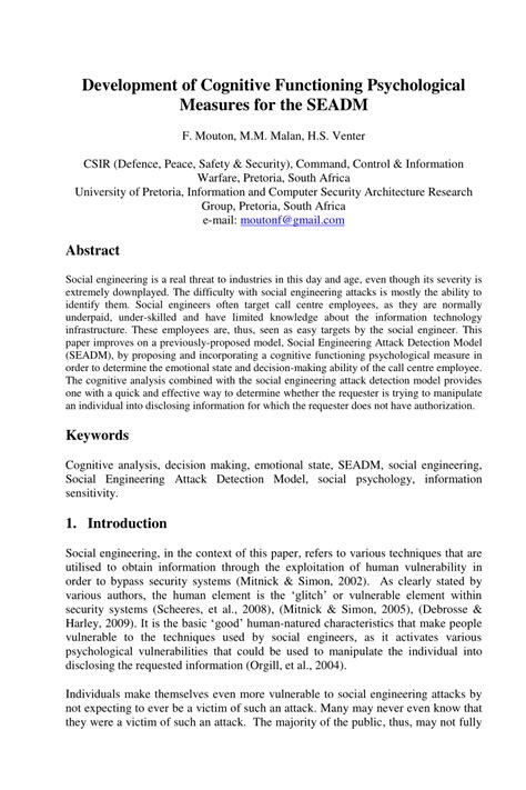 Pdf Development Of Cognitive Functioning Psychological Measures For