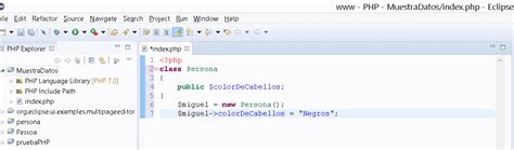 Php Oo Mi Primer Proyecto Con Eclipse Clases Parte 1 Php Mysql