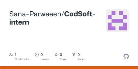 Github Sana Parweeencodsoft Intern