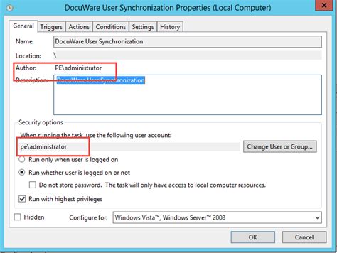 User Sync App Will Run Manually But Not On A Schedule · Docuware Support Portal