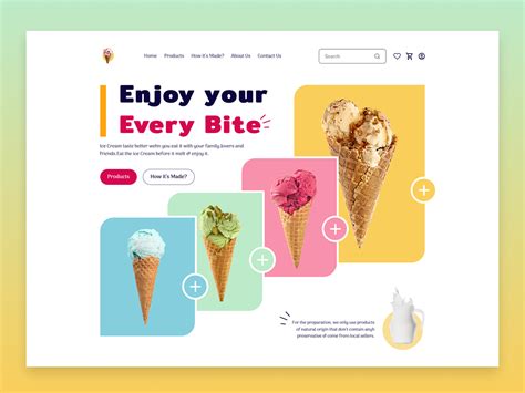 Ice Cream Shop Website Design On Behance