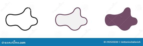 Liquid Abstract Shape Set Blob In Minimal Geometric Form Collection