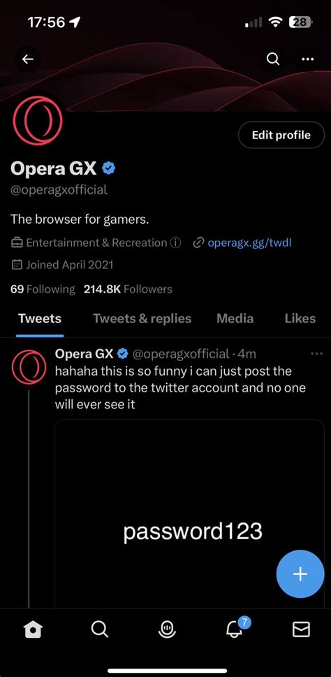 Opera Gx On Twitter Hahaha This Is So Funny I Can Just Post The Password To The Twitter
