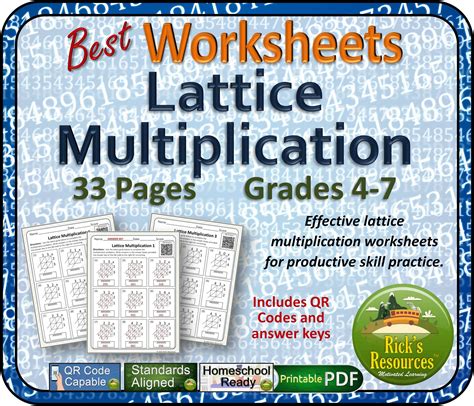 Lattice Method Multiplication Worksheet Free Printable Worksheets