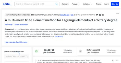 A Multi Mesh Finite Element Method For Lagrange Elements Of Arbitrary Degree