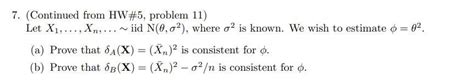 solved continued from hw 5 problem 11 let x1 … xn …∼ iid