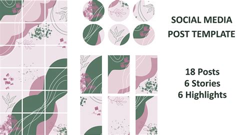 소셜 미디어 세트 포스트 템플릿 게시물 이야기 하이라이트 0명에 대한 스톡 벡터 아트 및 기타 이미지 0명 디자인 모던