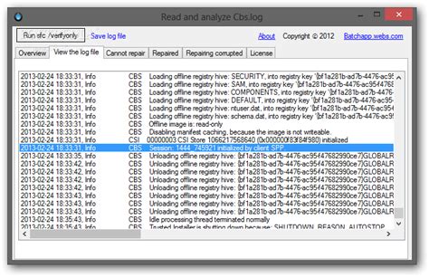 How Do I Analyze The Cbslog File Generated By The Sfc Command To
