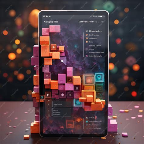 Premium Ai Image Mobile App Layout Design Of Coding Education Block Based Layout Futuristic