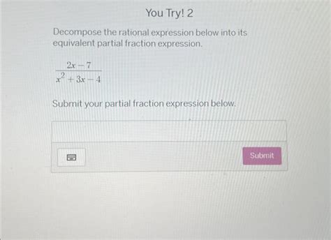 Solved Decompose The Rational Expression Below Into Its Chegg