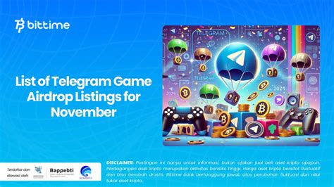 List Of Telegram Game Airdrop Listings For November