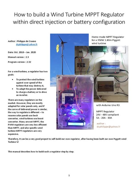 Wind Turbine Mppt Regulator V23 120120 Pdf