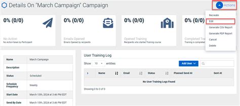Creating A Training Campaign