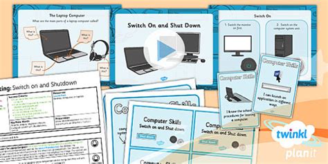 PlanIt Computing Year Computer Skills Lesson Switch On And Shutdown