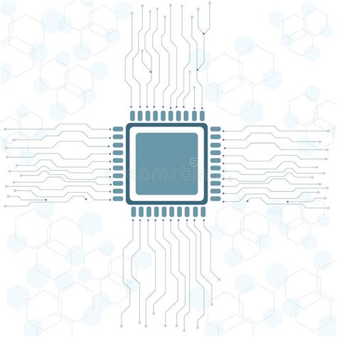 Electronic Circuit Board Vector For Technology And Finance Concept And
