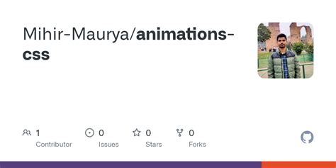 GitHub Mihir Maurya Animations Css
