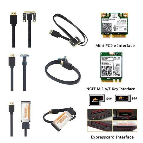 EXP GDC Beast HDMI Compatible Mini PCI E NGFF M 2 Isang Key Expresscard Cable Para Video Card