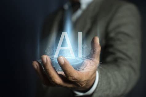 Ai Artificial Intelligence Concept Hand Businessman Using Technology