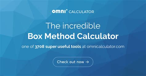 Box Method Calculator