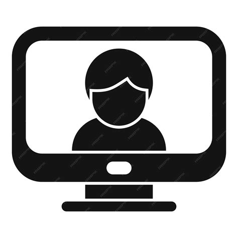 Monitore O ícone Do Assistente Vetor Simples Suporte De Ajuda Do
