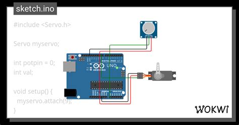 Materi 13 Server Potensiometer Wokwi Esp32 Stm32 Arduino Simulator