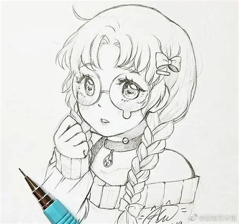 最美艺术 动漫人物手绘线稿，黑白漫画也很美，值得收藏！ 艺术 遇见艺术 微博