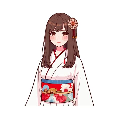 Premium Vector Cute Japanese Woman With Kimono Ai Generated Image