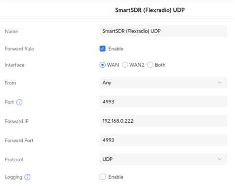 Smartlink Port Forwarding On Ubiquiti DMPro FlexRadio Community