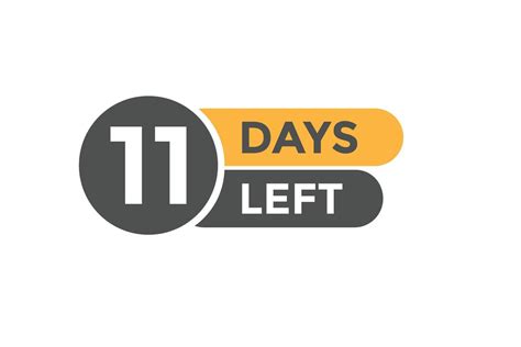 Days Left Countdown Template Day Countdown Left Banner Label Button Eps