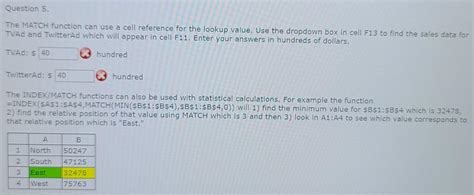 Solved Question 3 Find The Data Requested In Cell E7 By