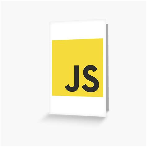 Javascript Js Programming Language Logo Greeting Card For Sale By UnitShifter Redbubble