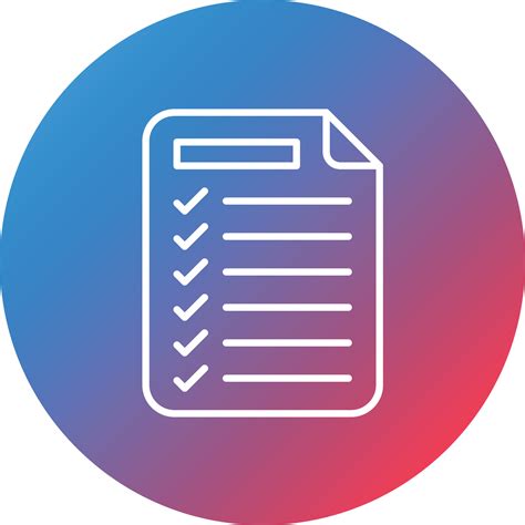 Task List Line Gradient Circle Background Icon 16860162 Vector Art At