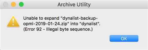 Opening The Dynalist Backup Files Results In Illegal Byte Sequence