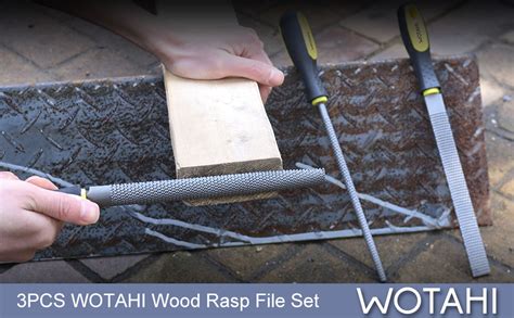 Wotahi Wood Rasp File Set 3 Piece T12 Carbon Steel Wood Rasps With 200mm8 Inch Double Sided Wotahi Wood Rasp File Set 3 Piece T12 Carbon Steel Wood Rasps With 200mm8 Inch Double Sided