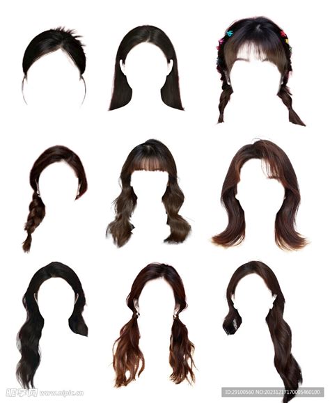 女士发型设计图 Psd分层素材 Psd分层素材 设计图库 昵图网