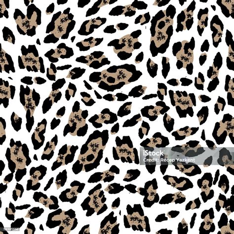 레오파드 모피 텍스처 스킨 핸드 드로우 일러스트 원활한 패턴 Tie Game에 대한 스톡 벡터 아트 및 기타 이미지 Tie Game 경기 조추첨 그리기 Istock