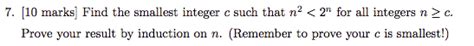 Solved 7 10 Marks Find The Smallest Integer C Such That