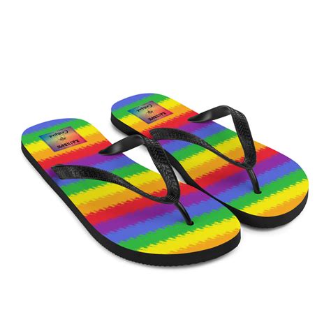 Fancy Rainbow Flip Flops By Rainbow Certified