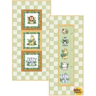 Wee Safari Growth Chart And Wall Hanging Quilt Kit Northcott Fabrics
